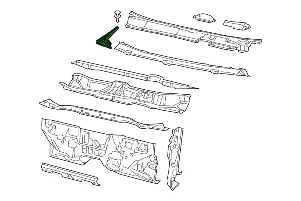 Mopar® 68088486AB - Cowl Panel Reinforcement