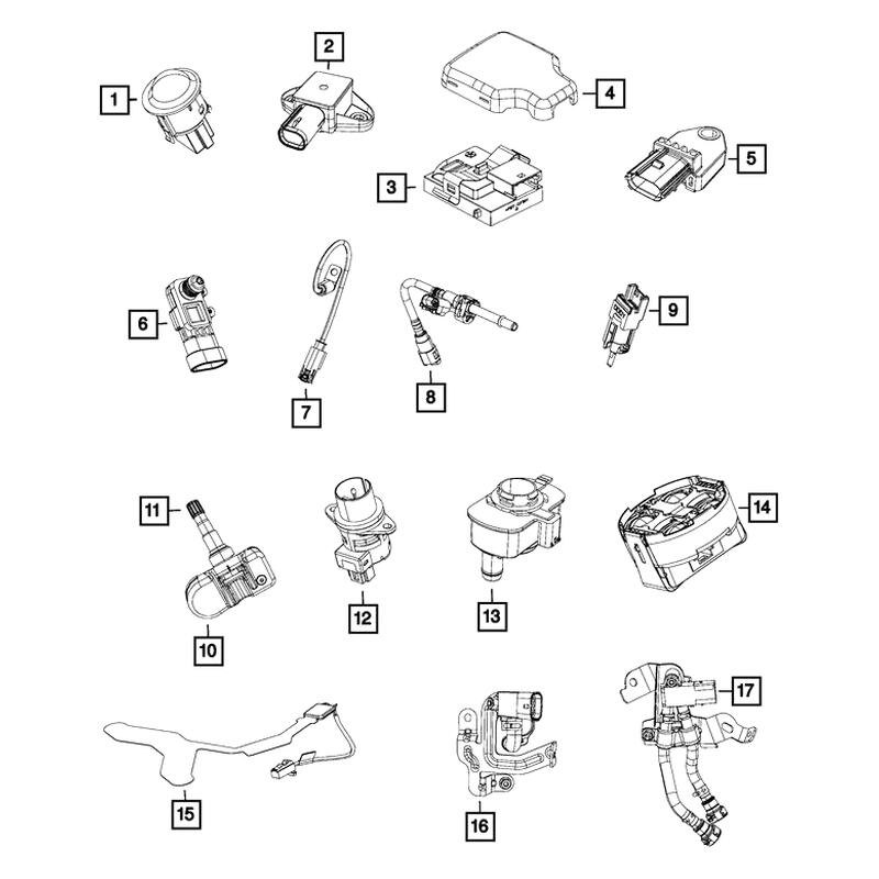 Mopar® 68088821AC - Front Seat Belt Reminder Sensor
