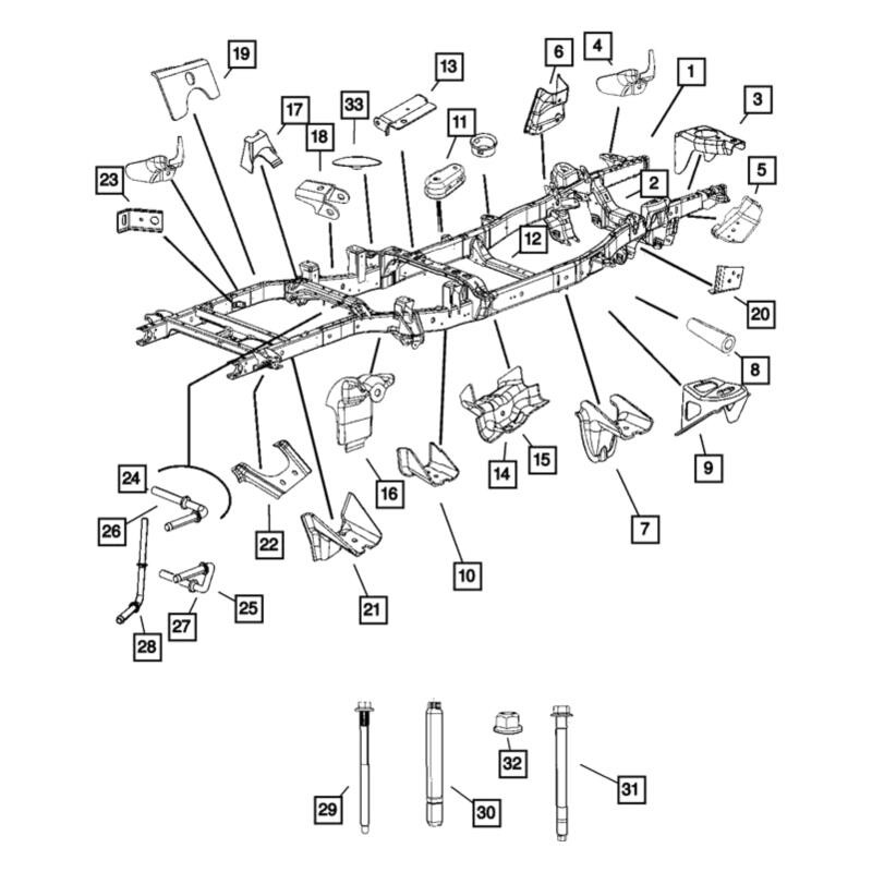 Mopar® 68089384AB - Chassis Frame Assembly