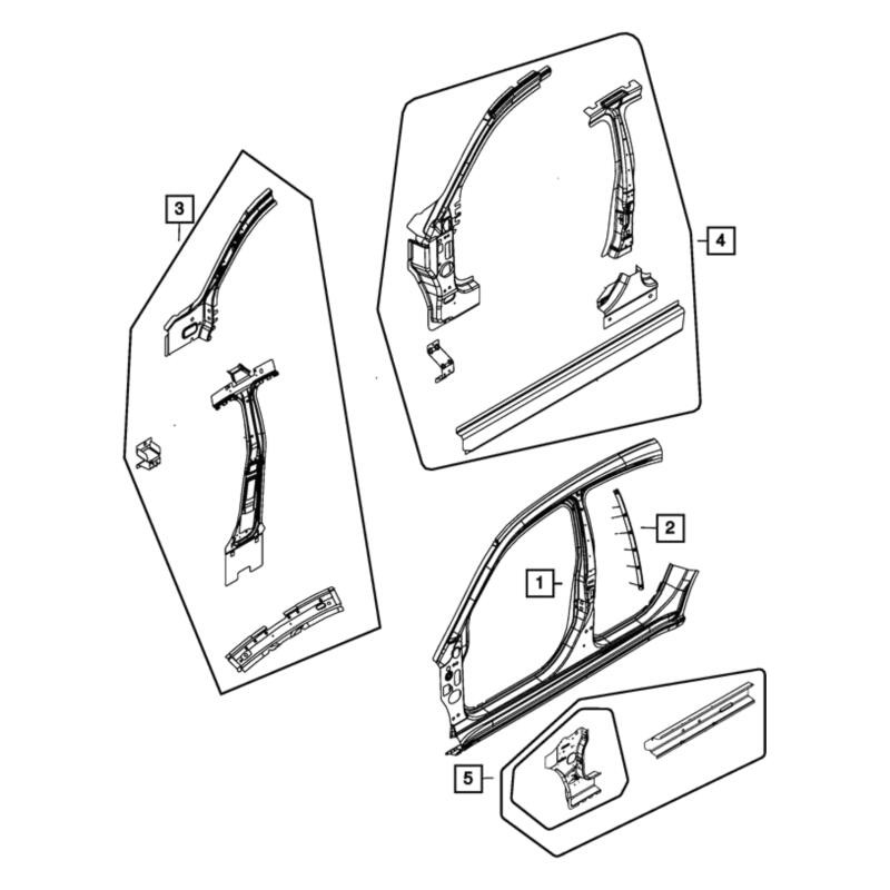 Mopar® 68092178AB - Body Side Aperture Front Panel Package