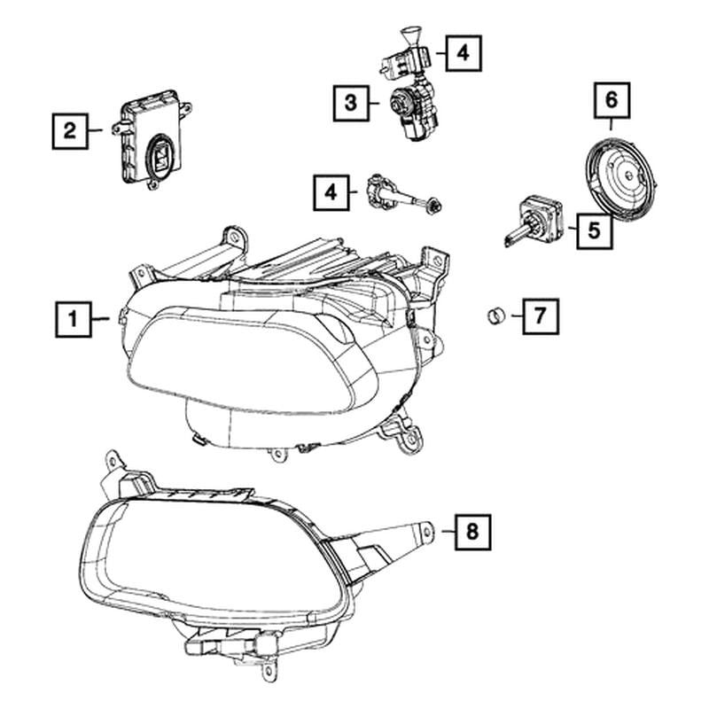 Jeep OE 68102848AG - Front Right Headlight