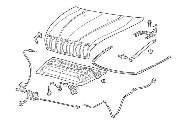 Mopar® 68103166AB - Hood Release Cable