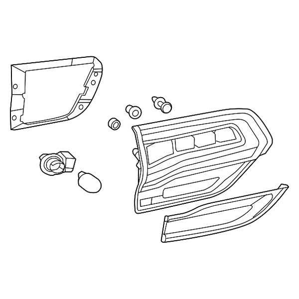 Mopar® 68110047AH - Driver Side Inner Replacement Tail Light