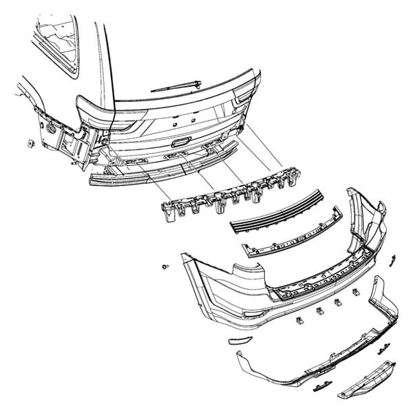 Mopar® 68111633AB - Rear Bumper Step Pad