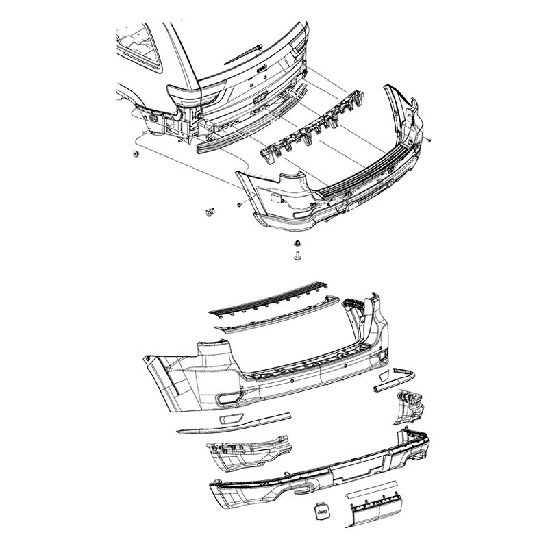Mopar® 68111634AA - Rear Bumper Step Pad