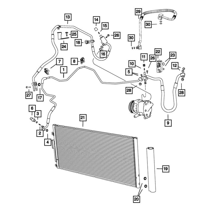 Mopar® 68127835AA - HVAC Heater Hose Retainer Clip