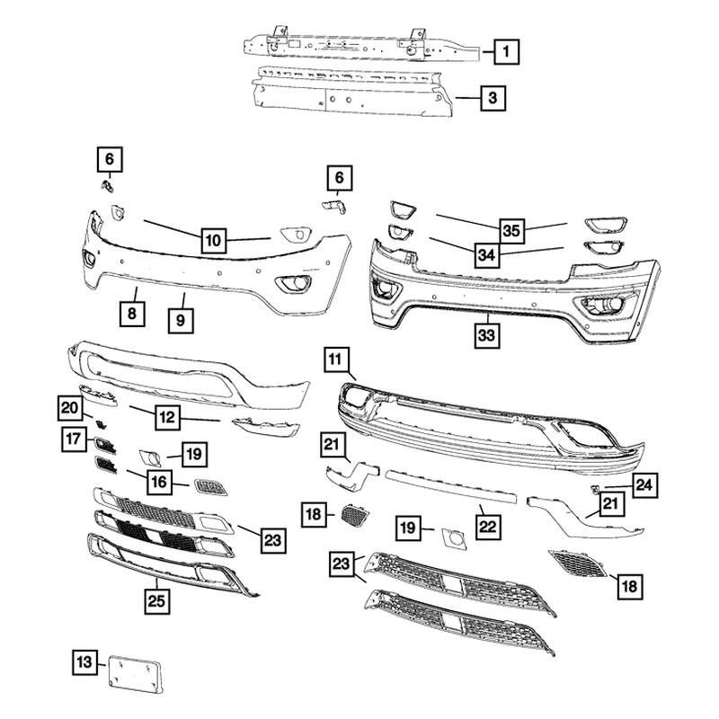 Mopar® 68143105AC - Lower Grille Molding