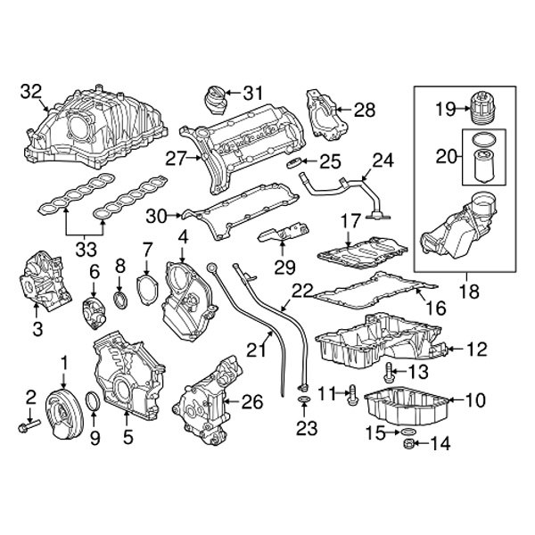 Mopar® 68147558AA - Front Engine Oil Pan Gasket