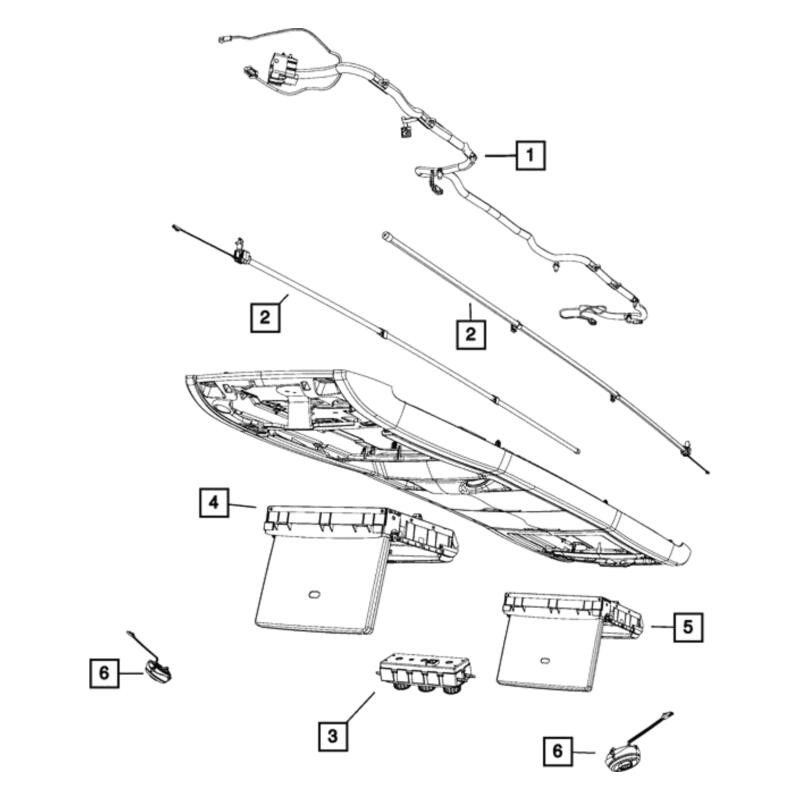 Mopar® 68149284AB - Front Dome Light