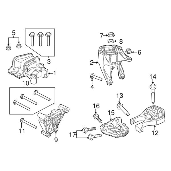 Mopar® 68157407AC - Engine Mount Bracket
