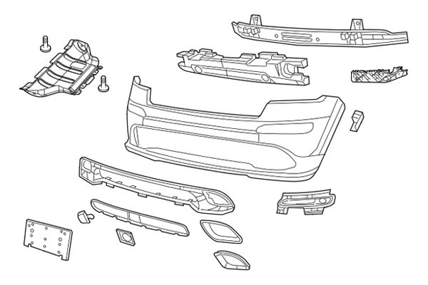 Mopar® 68158576AC - Lower Grille Molding