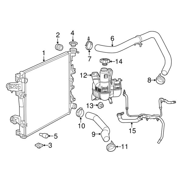 Mopar® 68184913AE - Engine Coolant Reservoir Hose