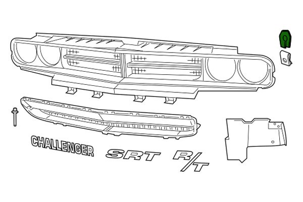 Dodge OE 68187804AA - Upper Grille Retainer