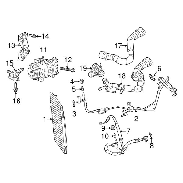 Mopar® 68197197AB - HVAC Heater Hose