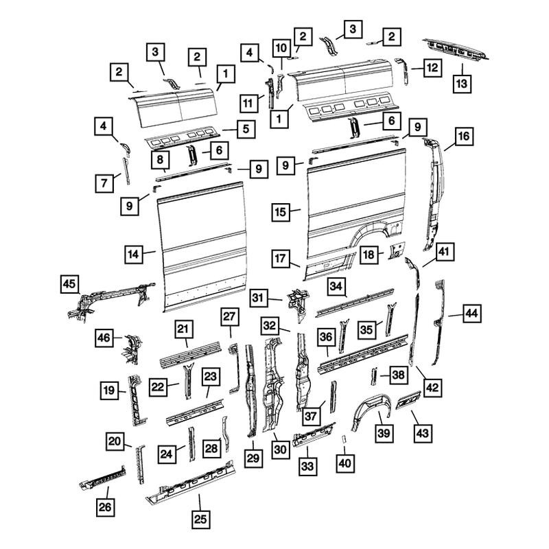 Mopar® 68207338AD - C-Pillar Reinforcement