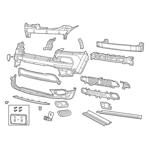 Jeep OE 68210024AC - Front Grille Molding