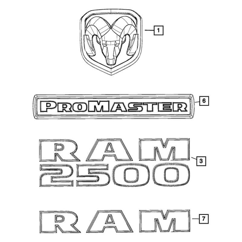 Mopar® - Ram ProMaster Base 2021 "ProMaster" Emblem
