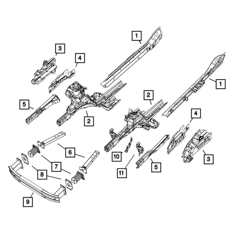 Mopar® 68211389AA - Frame Front Rail