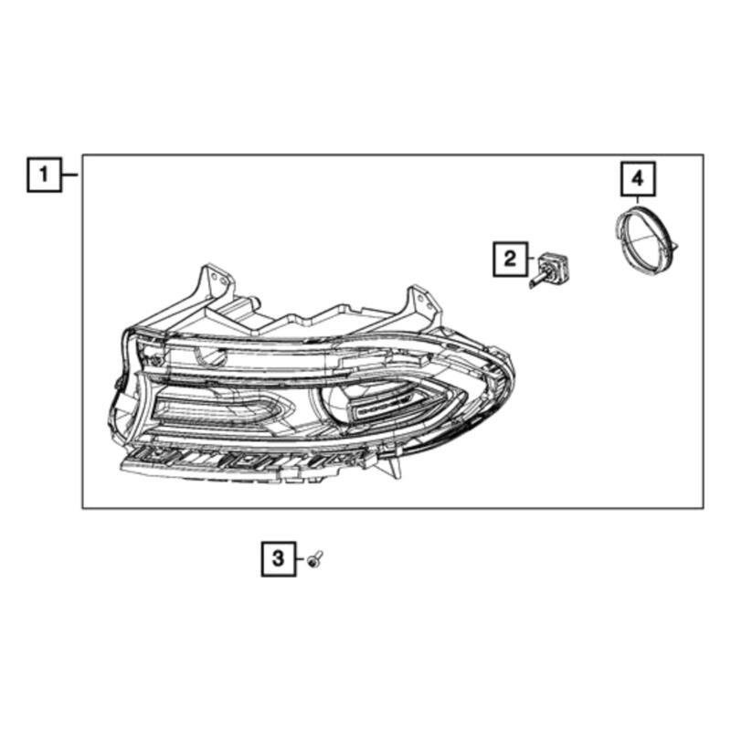 Mopar® 68214399AI - Driver Side Replacement Headlight
