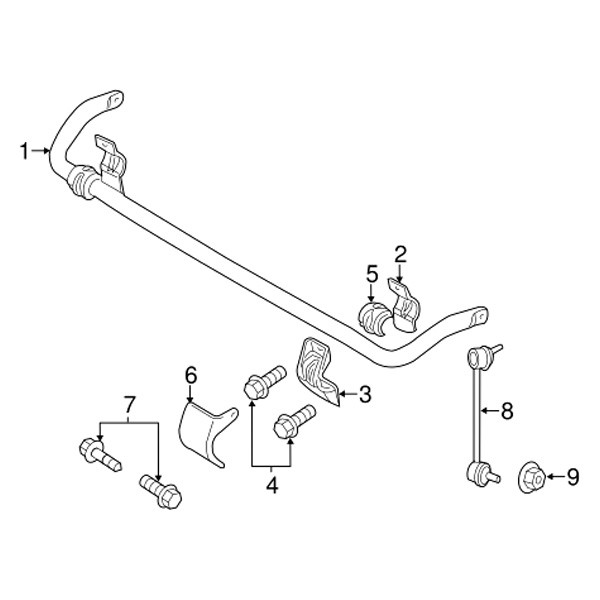 Mopar® 68219853AA - Front Sway Bar Bushing