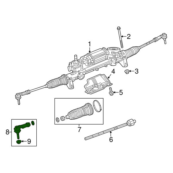 Mopar® 68224937AA - Driver Side Outer Steering Tie Rod End