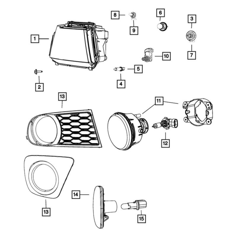 Mopar® 68227072AB - Headlamp Park And Turn Lamp