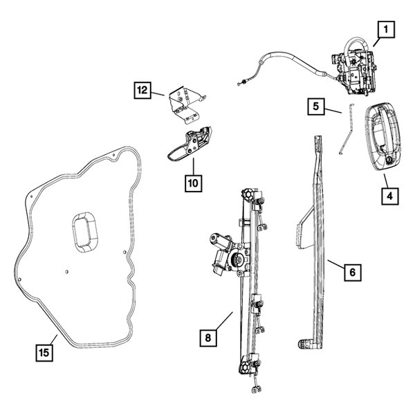 Mopar® 68232440AB - Front Passenger Side Door Latch Assembly
