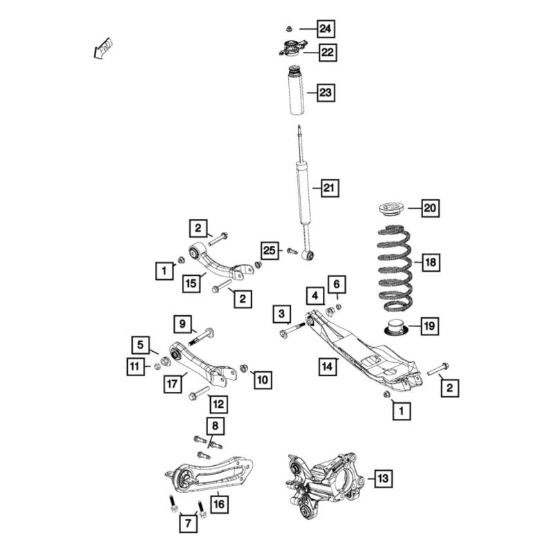 Mopar® 68240965AD - Shock Absorber Kit