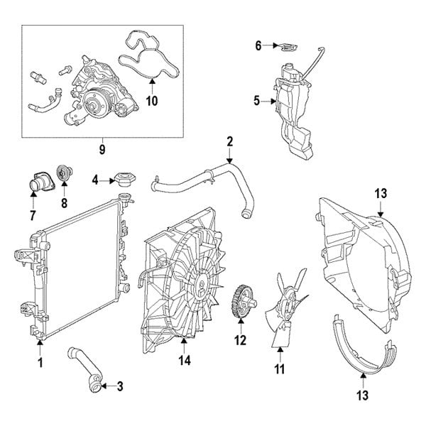 Mopar® 68241660AA - Engine Cooling Fan Shroud