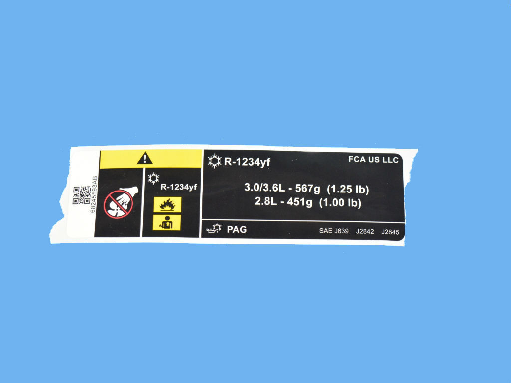 Mopar® 68245593AB - Air Conditioning System Label