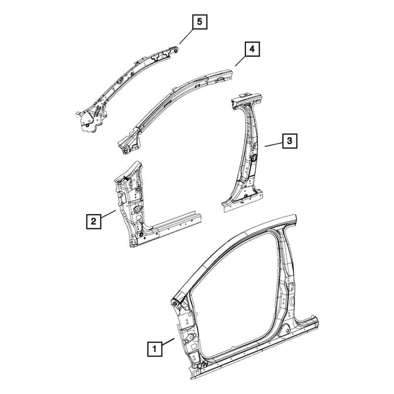 Mopar® 68245755AG - Body Side Aperture Front Panel