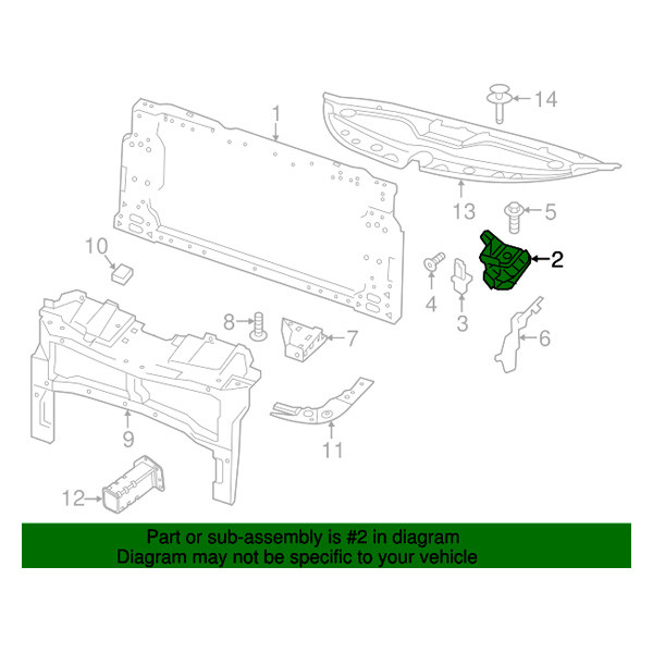 Mopar® 68247591AA - Upper Radiator Mounting Bracket