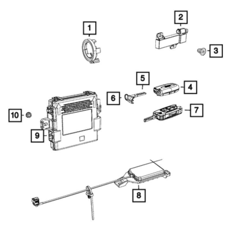 Mopar® 68250335AB - Keyless Entry Keypad and Transmitter