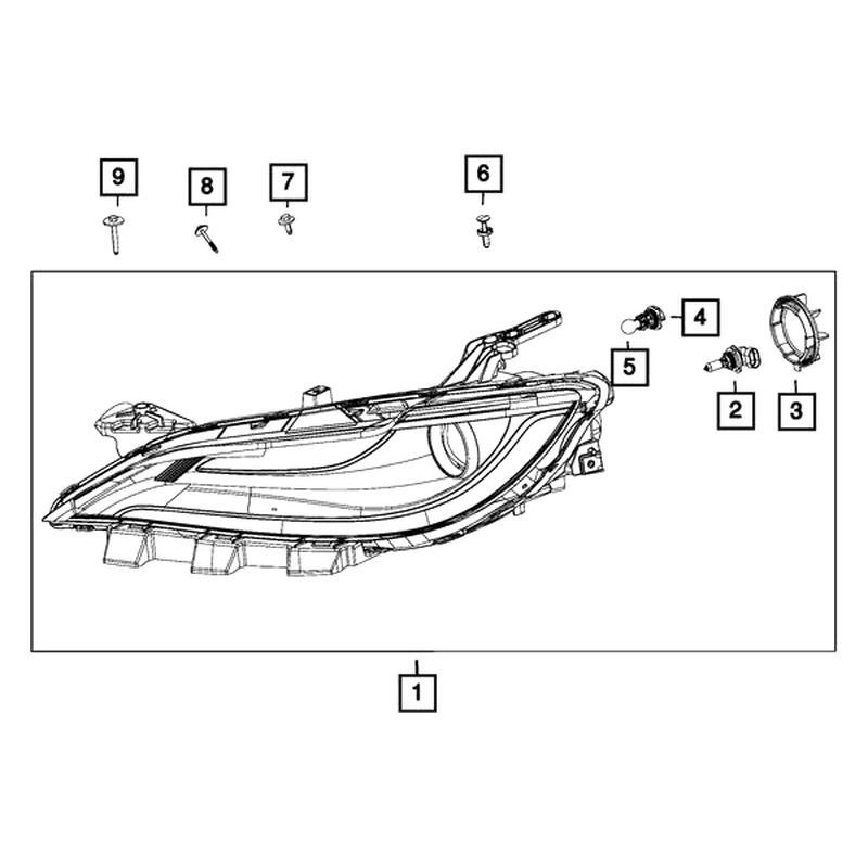 Mopar® 68250503AA - Front Headlight Bulb Cap