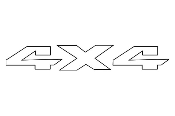 Mopar® 68250541AA - "4 x 4" Nameplate Flat Black Tailgate Emblem