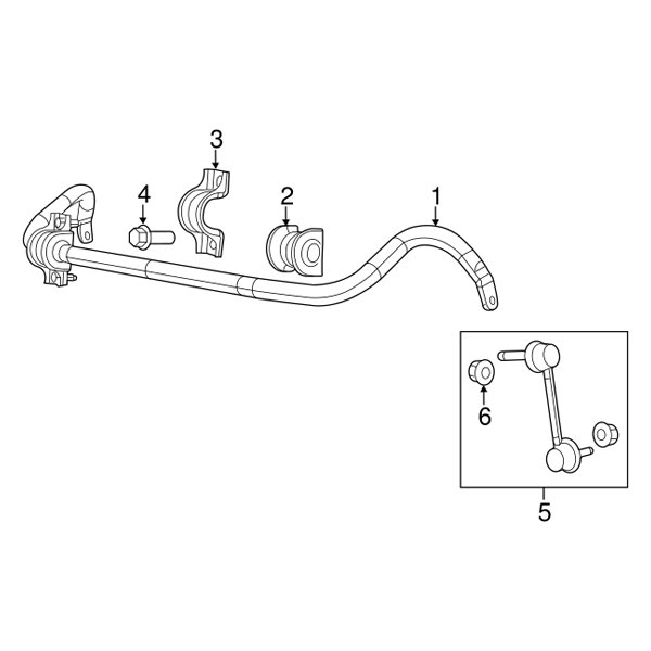 Mopar® 68252205AD - Front Stabilizer Bar