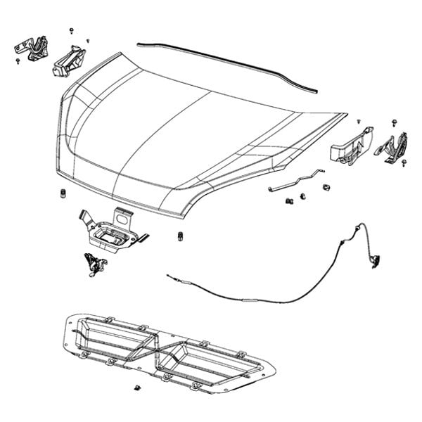 Mopar® 68259353AA - Front Hood Release Cable