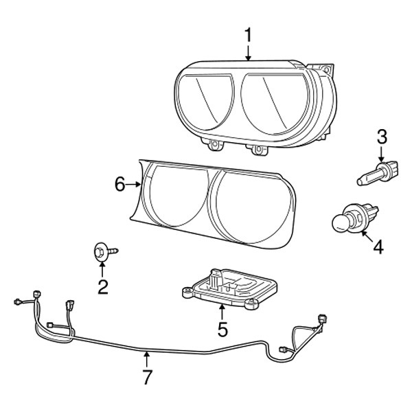 Mopar® 68259673AB - Front Headlight Wiring Harness