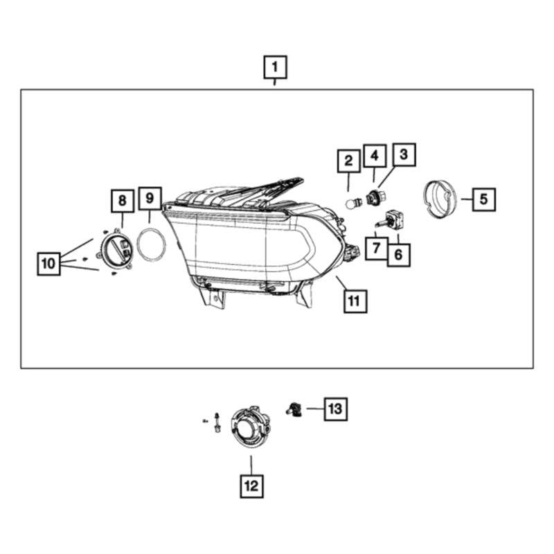 Mopar® 68261179AH - Headlamp