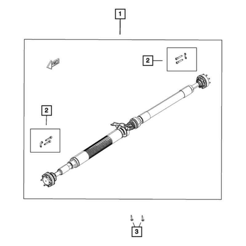 Mopar® 68261528AD - Rear Driveshaft