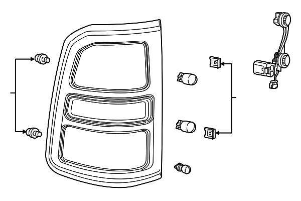 Mopar® 68261576AE - Passenger Side Replacement Tail Light