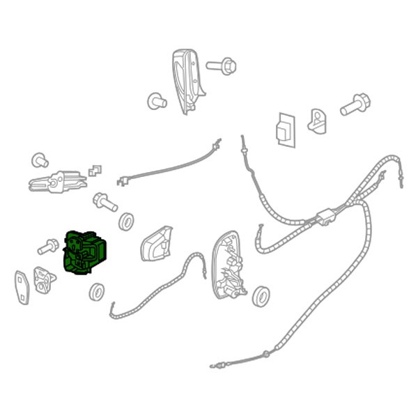 Mopar® 68261831AA - Passenger Side Sliding Door Latch Assembly