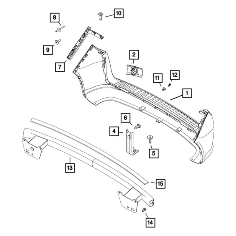 Ram OE 68263894AA - Right Outer Parking Aid Sensor Bracket