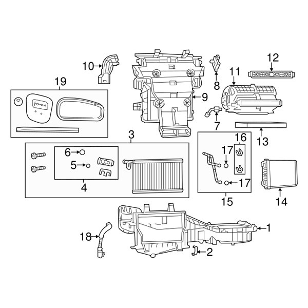 Mopar® 68267079AB - A/C Evaporator Core