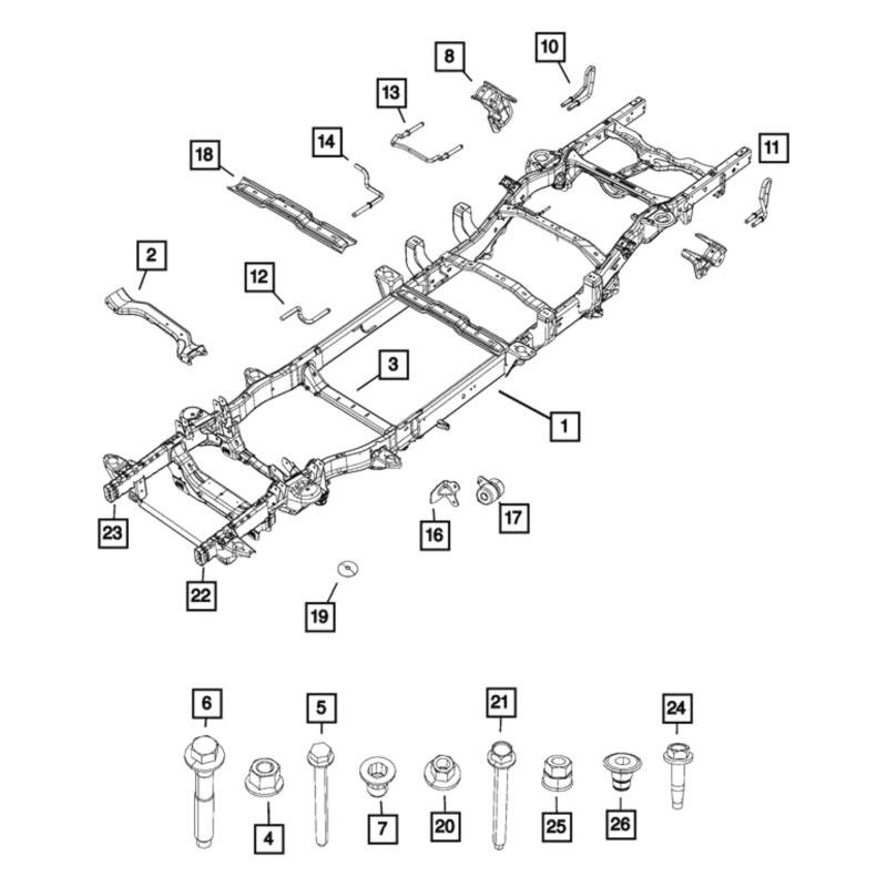 Mopar® 68268138AF - Chassis Frame Assembly