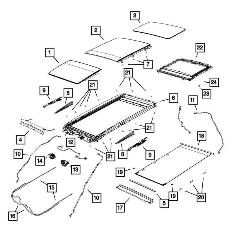 Mopar® - Driver Side Sunroof Cable Guide Tube
