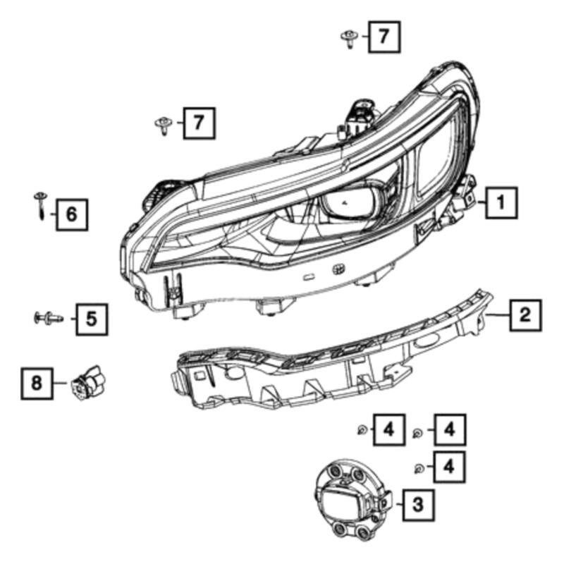 Jeep OE 68275944AK - Front Right Headlight Assembly