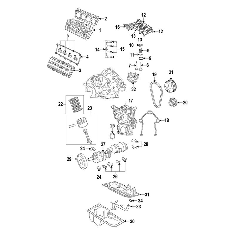 Mopar® 68280502AB - Cylinder Head Assembly