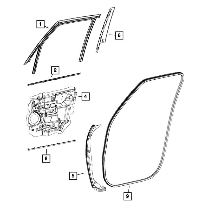 Mopar® 68281847AA - Door Belt Molding