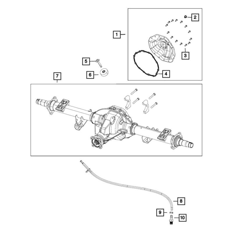 Mopar® 68284023AB - Rear Axle Assembly